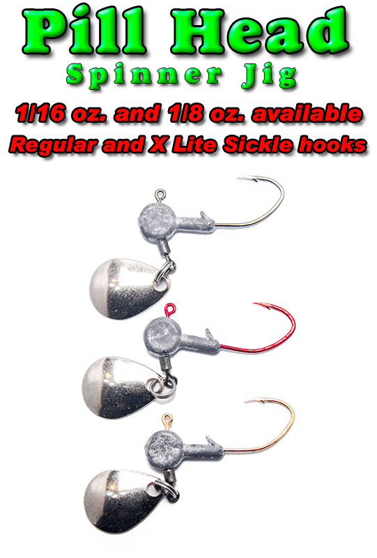 Pill Head Spinner Jigs at Simply Crappie